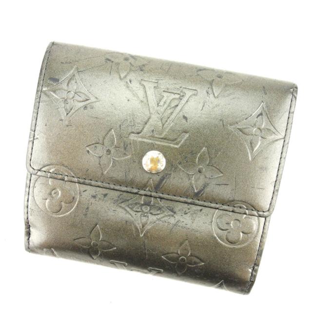 【BIGお買い物ラリー★30%OFFセール中】ルイ・ヴィトン LOUIS VUITTON 二つ折り財布モノグラムマット ポルトモネビエカルトクレディ ノワール(ブラック） レディース 中古