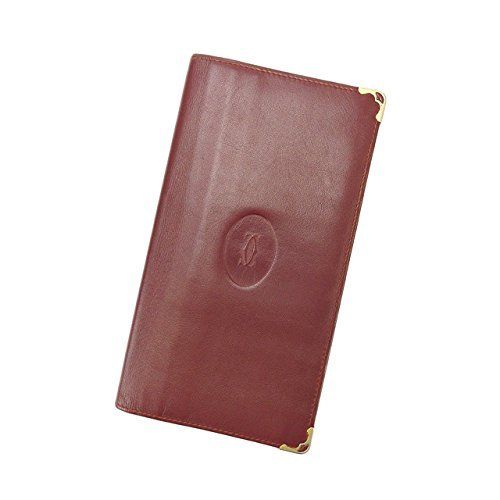 【X'masセール★30%OFF】カルティエ CARTIER 札入れマストライン ボルドー レディース 中古
