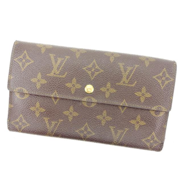 【BIGお買い物ラリー★30%OFFセール中】ルイ・ヴィトン LOUIS VUITTON 三つ折り財布モノグラム /ポルトトレゾールインターナショナル 14057 レディース 中古