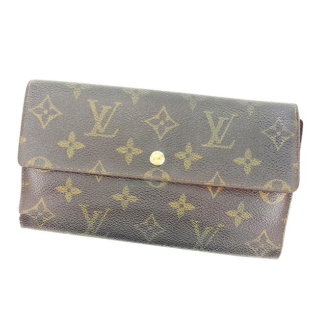 【BIGお買い物ラリー★30%OFFセール中】ルイ・ヴィトン LOUIS VUITTON 三つ折り財布モノグラム /ポルトトレゾールインターナショナル 14057 レディース 中古