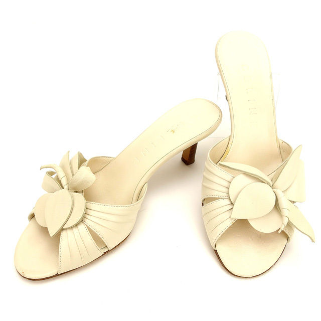 【BIGお買い物ラリー★30%OFFセール中】セリーヌ CELINE サンダル ホワイト レディース 中古