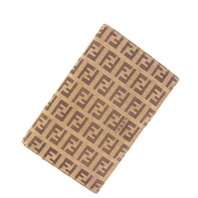 【BIGお買い物ラリー★30%OFFセール中】フェンディ FENDI 二つ折り財布ズッカ ブラウン×ベージュ レディース 中古