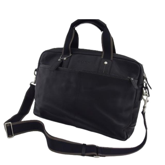 【BIGお買い物ラリー★30%OFFセール中】コーチ COACH ビジネスバッグ SV/BK ブラック レディース 中古