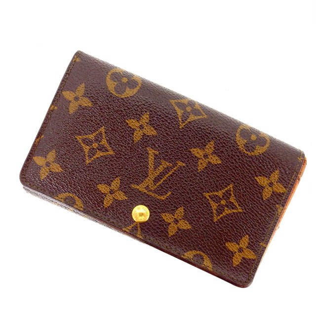 【BIGお買い物ラリー★30%OFFセール中】ルイ・ヴィトン LOUIS VUITTON 長財布モノグラム /ポルトモネビエトレゾール ブラウン レディース 中古