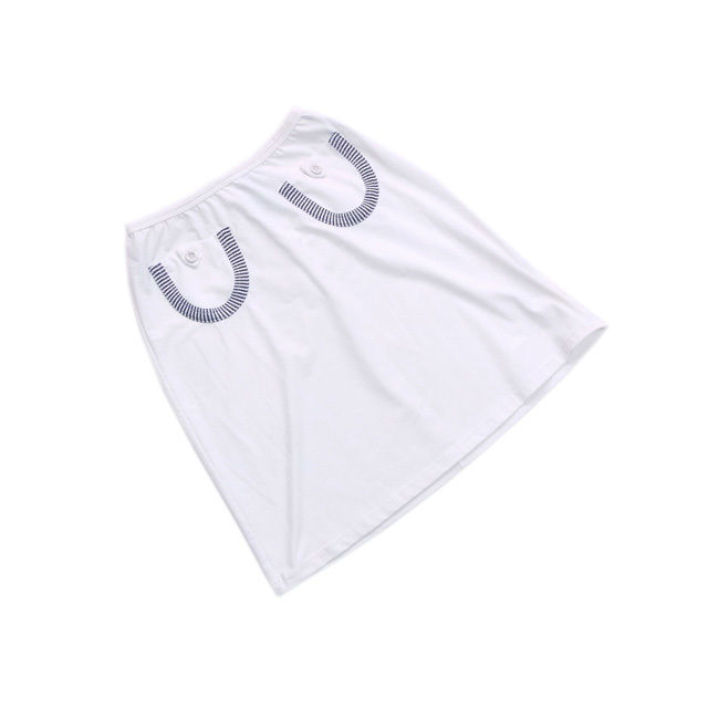 【BIGお買い物ラリー★30%OFFセール中】フェンディ FENDI スカートボーダーポケット付き ♯24INCHサイズ ホワイト系 レディース 中古