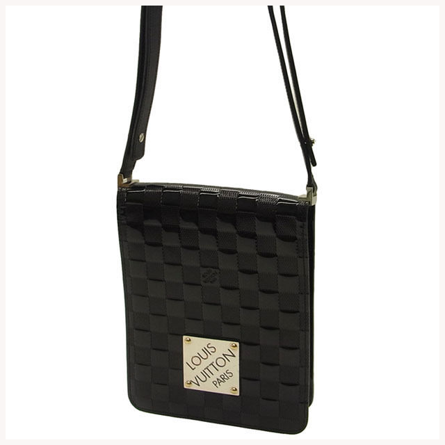 【BIGお買い物ラリー★30%OFFセール中】ルイ・ヴィトン LOUIS VUITTON ショルダーバッグダミエ・ヴェルニ /クラブ ブラック レディース 中古