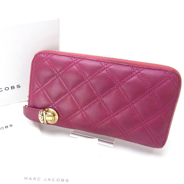 【BIGお買い物ラリー★30%OFFセール中】マークジェイコブス MARC JACOBS 長財布 ピンク レディース 中古