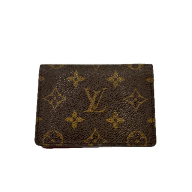 【X'masセール★30%OFF】ルイ・ヴィトン LOUIS VUITTON パスケースモノグラム /ポルト2カルトヴェルティカル　 ブラウン レディース 中古