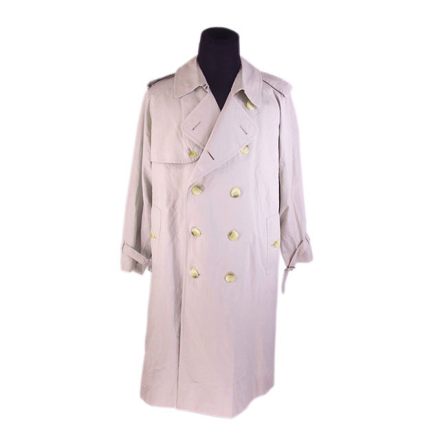 【BIGお買い物ラリー★30%OFFセール中】バーバリー BURBERRY トレンチコートトレンチ ロング丈 ライトベージュ レディース 中古