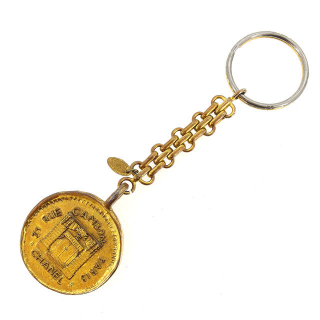 【BIGお買い物ラリー★30%OFFセール中】シャネル CHANEL キーホルダー ゴールド レディース 中古