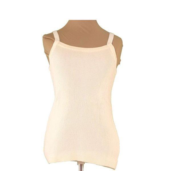 【BIGお買い物ラリー★30%OFFセール中】ディオール Dior キャミソールニット ♯Lサイズ リブ ベージュ レディース 中古