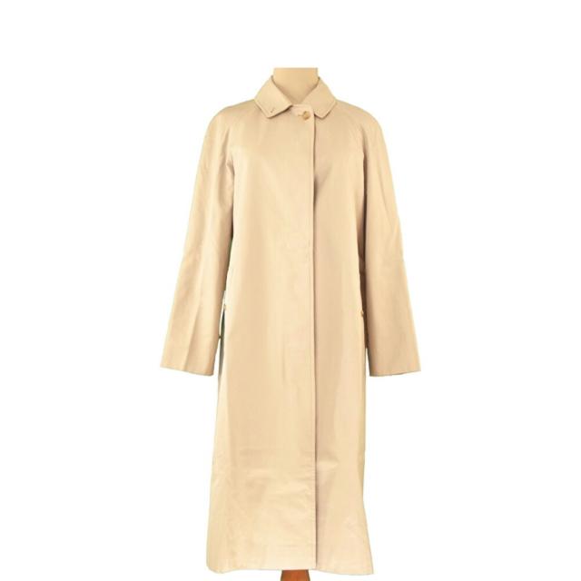 【BIGお買い物ラリー★30%OFFセール中】バーバリー BURBERRY トレンチコートステンカラー ♯7ARサイズ ベージュ レディース 中古