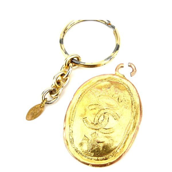 【X'masセール★30%OFF】シャネル CHANEL キーホルダーヴィンテージ ゴールド レディース 中古