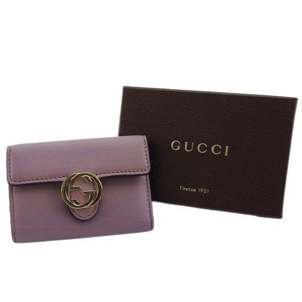 【X'masセール★30%OFF】グッチ GUCCI キーケース ラベンダー×ゴールド レディース 中古
