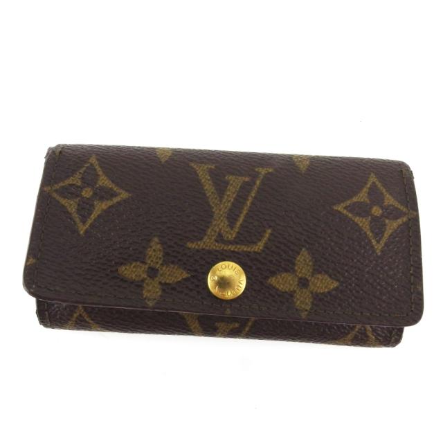 【X'masセール★30%OFF】ルイ・ヴィトン LOUIS VUITTON キーケースモノグラム ミュルティクレ4 ブラウン ベージュ ゴールド モノグラムキャンバス 中古
