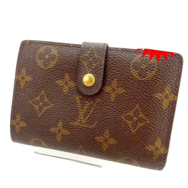 【X'masセール★30%OFF】ルイ・ヴィトン LOUIS VUITTON 二つ折り財布モノグラム /ポルトモネ　ビエヴィエノワ ブラウン モノグラムキャンバス 中古