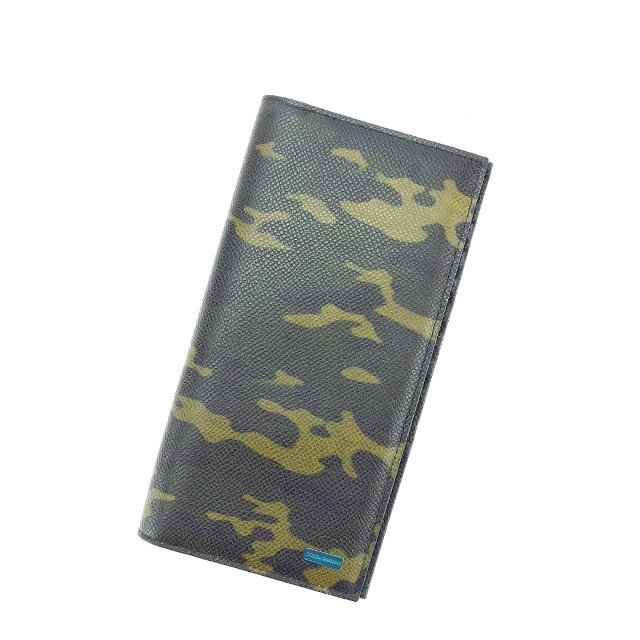 【X'masセール★30%OFF】ドルチェアンドガッバーナ DOLCE&GABBANA 長財布迷彩 グリーン レディース 中古