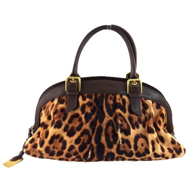 【BIGお買い物ラリー★30%OFFセール中】ドルチェアンドガッバーナ DOLCE&GABBANA ショルダーバッグ ハラコ×レザー レディース 中古