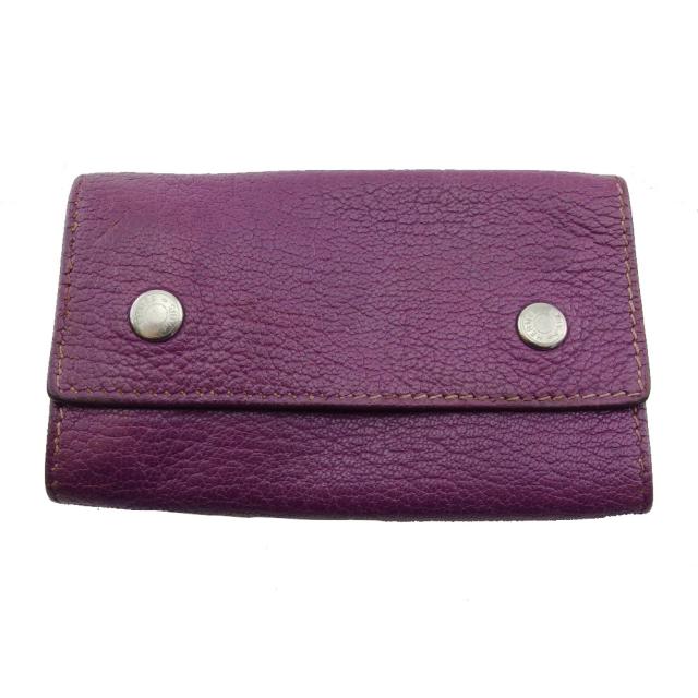 【X'masセール★30%OFF】エルメス HERMES キーケース パープル×シルバー レディース 中古