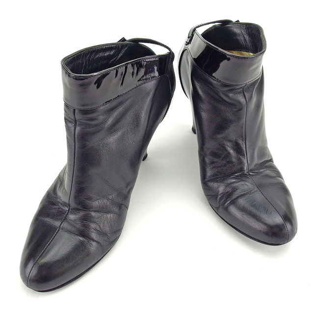 【X'masセール★30%OFF】シャネル CHANEL ブーツ ブラック レディース 中古