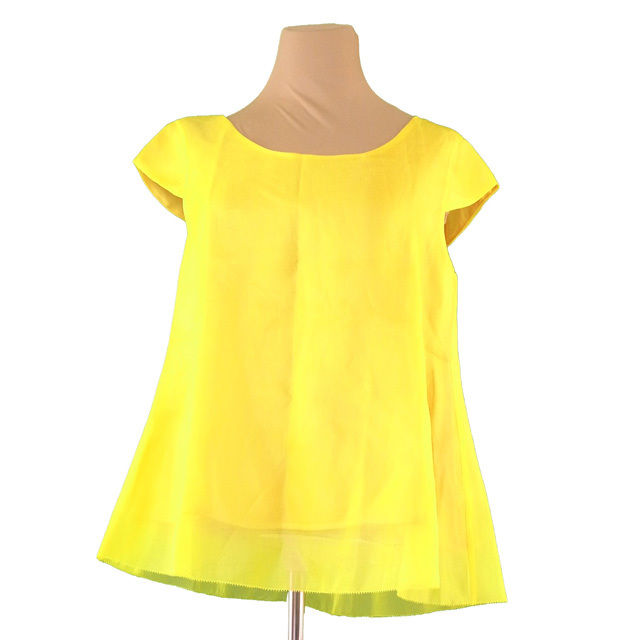 【BIGお買い物ラリー★30%OFFセール中】シーバイクロエ SEE BY CHLOE ブラウスフレアー ♯Mサイズ イエロー レディース 中古