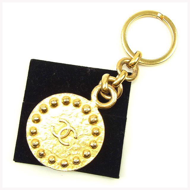 【BIGお買い物ラリー★30%OFFセール中】シャネル CHANEL キーホルダーココマーク ゴールド レディース 中古