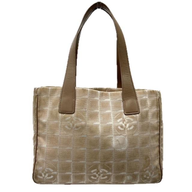 【BIGお買い物ラリー★30%OFFセール中】シャネル CHANEL トートバッグニュートラベルライン トートPM ベージュ ゴールド レディース 中古