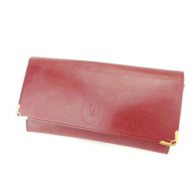 【BIGお買い物ラリー★30%OFFセール中】カルティエ CARTIER クラッチバッグマストライン ボルドー レディース 中古
