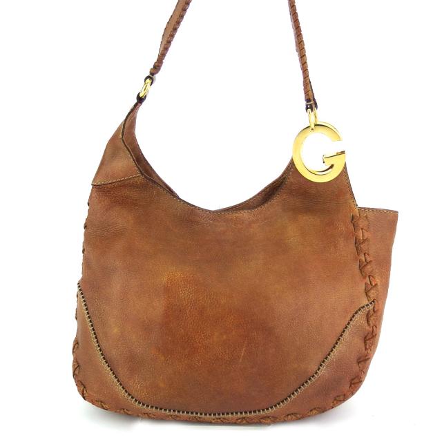 【BIGお買い物ラリー★30%OFFセール中】グッチ GUCCI ショルダーバッグ シャーロット ライトブラウンゴールド レディース 中古