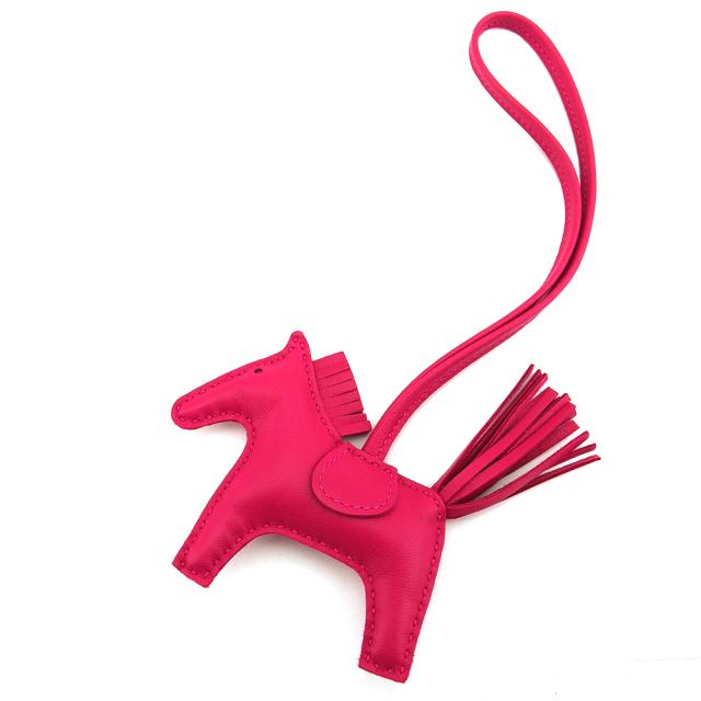 【BIGお買い物ラリー★30%OFFセール中】エルメス HERMES キーホルダー ロデオチャームPM ローズメキシコ (ピンク) レディース 中古