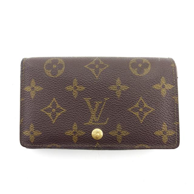 【BIGお買い物ラリー★30%OFFセール中】ルイ・ヴィトン LOUIS VUITTON 長財布モノグラム ポルトモネビエトレゾール ブラウン ベージュ レディース 中古