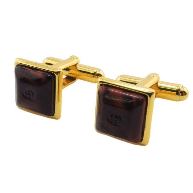 【BIGお買い物ラリー★30%OFFセール中】グッチ GUCCI カフスアクセサリー ゴールド ゴールドメッキ  メンズ 中古