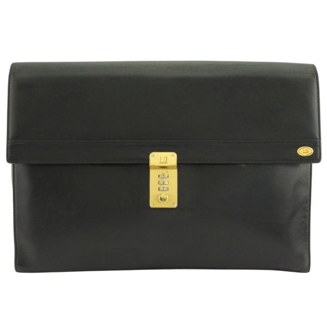 【BIGお買い物ラリー★30%OFFセール中】ダンヒル Dunhill ビジネスバッグオックスフォード ロゴプレート ブラック メンズ 中古