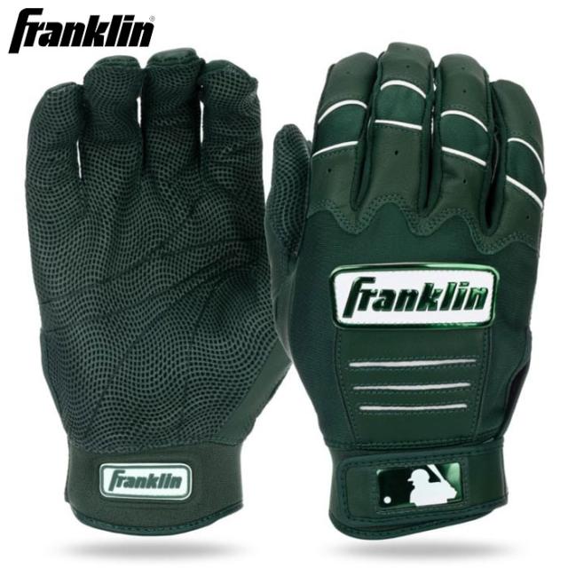即日出荷 限定カラー フランクリン 野球用 バッティング手袋 フォレストグリーン 天然皮革 型押 シープスキン 両手組 クロム CFX PRO HI-LITE 20881 fra25ss