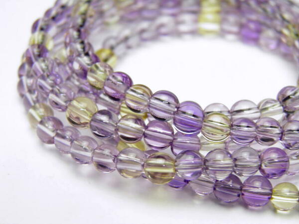 アメトリン 4mm玉 丸玉 メガネチェーン パワーストーン 置き忘れ防止