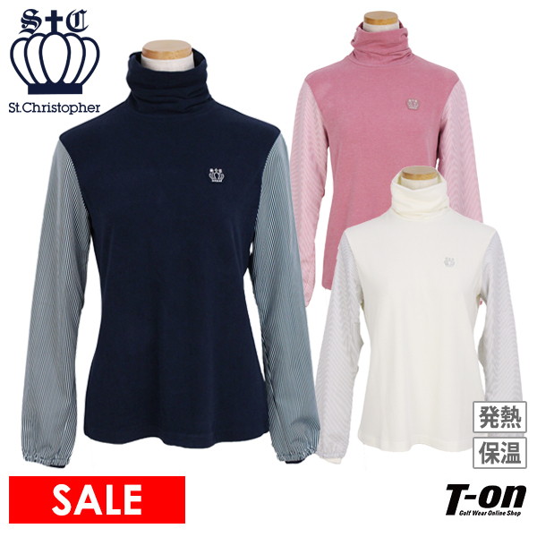 【30％OFFセール】ハイネックシャツ レディース セントクリストファー St.Christopher  ゴルフウェア tl45201