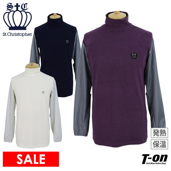 【30％OFFセール】ハイネックシャツ メンズ セントクリストファー St.Christopher  ゴルフウェア tm45201