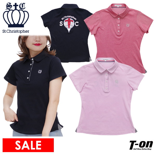 【30％OFFセール】ポロシャツ レディース セントクリストファー St.Christopher  ゴルフウェア tl44104