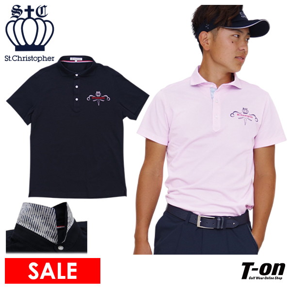 【30％OFFセール】ポロシャツ メンズ セントクリストファー St.Christopher  ゴルフウェア tm44102