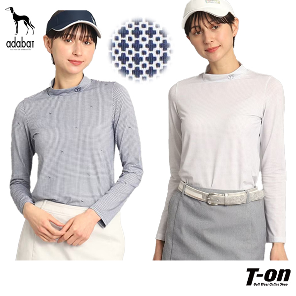 【タイムセール 12/23 13:00迄】ハイネックシャツ レディース アダバット adabat ゴルフウェア c86-01297 OFF