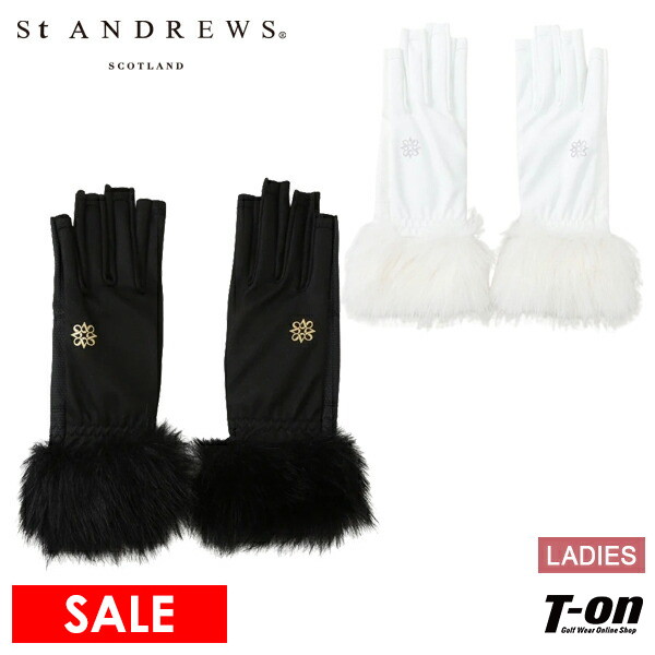 【大感謝祭P10倍】【メール便対応】ゴルフグローブ レディース セントアンドリュース St ANDREWS 2025 秋冬 新作 ゴルフ 042-5285002