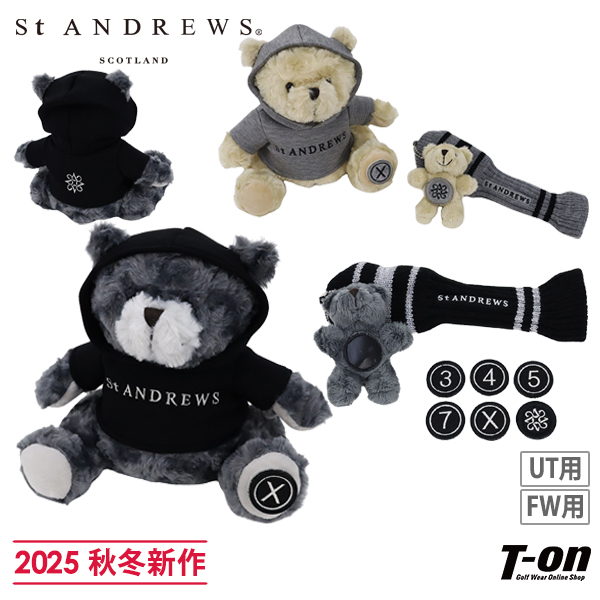 【大感謝祭P10倍】【送料無料】ヘッドカバー メンズ レディース セントアンドリュース St ANDREWS 2025 秋冬 新作 ゴルフ 042-6984211