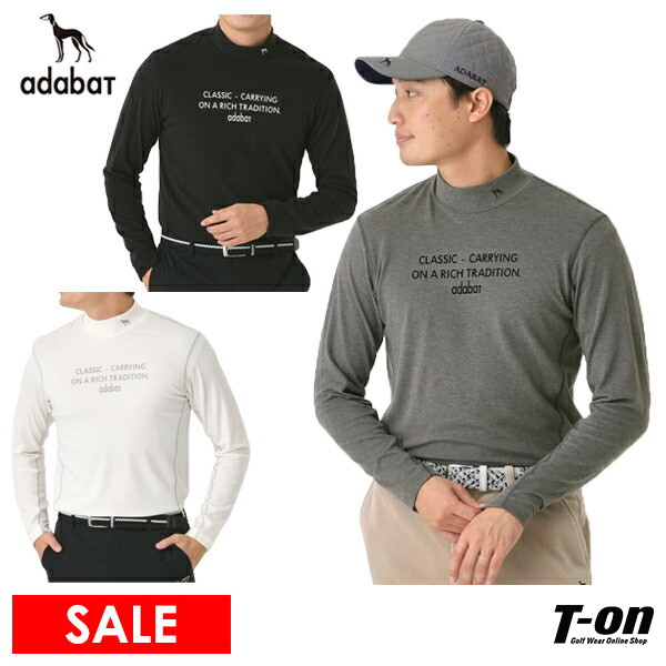 【タイムセール 12/23 13:00迄】ハイネックシャツ メンズ アダバット adabat 2025 秋冬 新作 ゴルフウェア 082-14020 OFF
