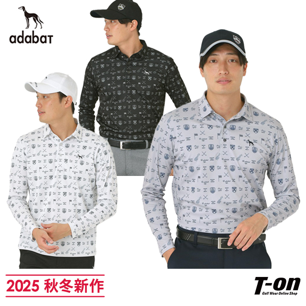 【タイムセール 12/23 13:00迄】ポロシャツ メンズ アダバット adabat 2025 秋冬 新作 ゴルフウェア 082-14921 OFF