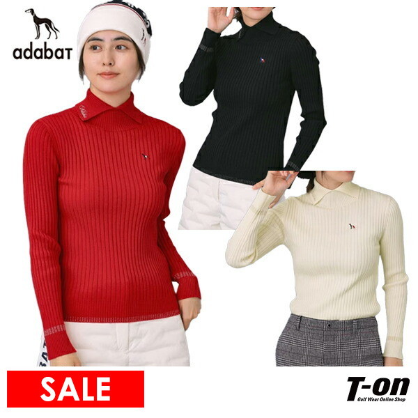 【送料無料】セーター レディース アダバット adabat 2025 秋冬 新作 ゴルフウェア 119-14046