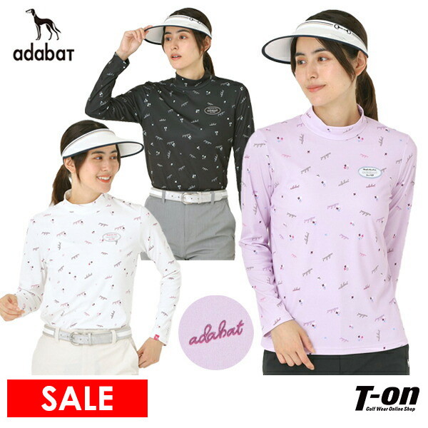 【タイムセール 12/23 13:00迄】ハイネックシャツ レディース アダバット adabat 2025 秋冬 新作 ゴルフウェア 119-14920 OFF