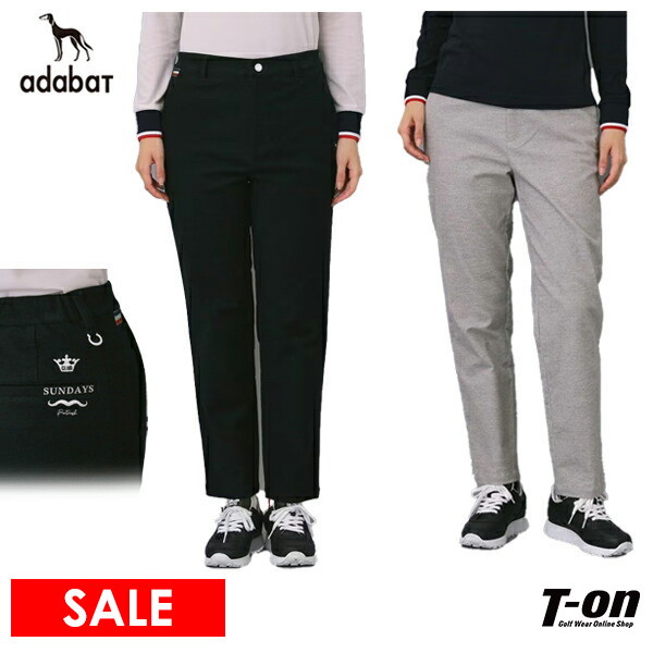 【タイムセール 12/23 13:00迄】ロングパンツ レディース アダバット adabat 2025 秋冬 新作 ゴルフウェア 119-64040 OFF