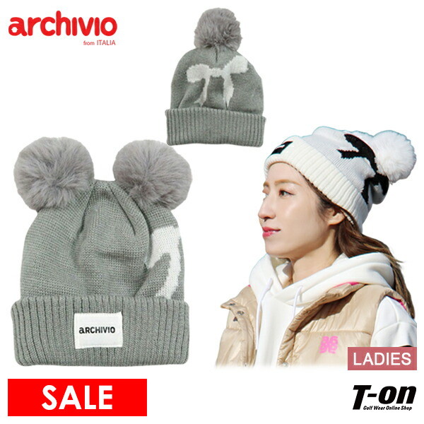 【大感謝祭P10倍】【送料無料】ニット帽 レディース アルチビオ archivio 2025 秋冬 新作 ゴルフ a510104