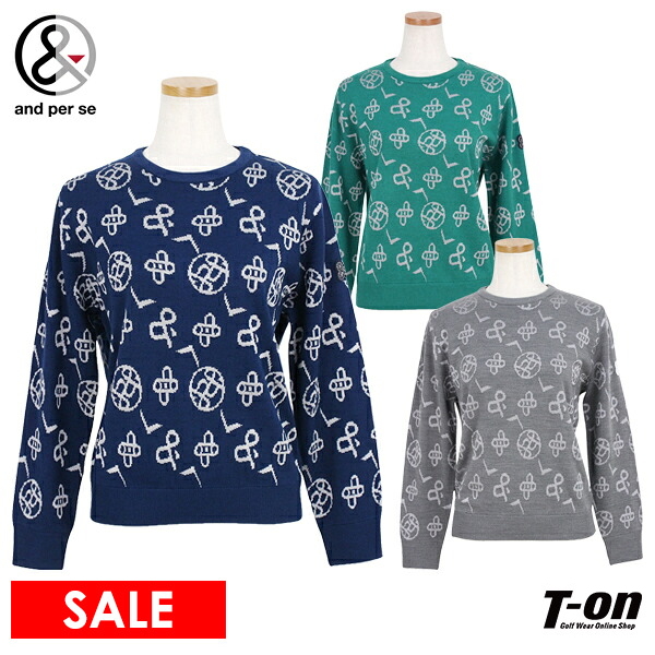 【送料無料】セーター レディース アンパスィ and per se 2025 秋冬 新作 ゴルフウェア aff2385b3