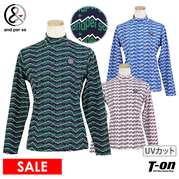 【送料無料】【メール便対応】ハイネックシャツ レディース アンパスィ and per se 2025 秋冬 新作 ゴルフウェア aff9205x2